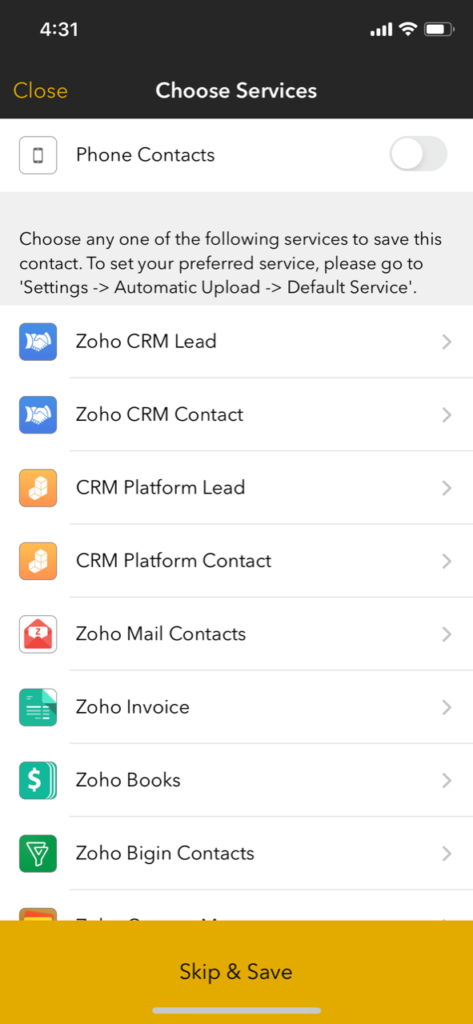 Business Card Scanning with Zoho CRM - TopLine Results Corporation